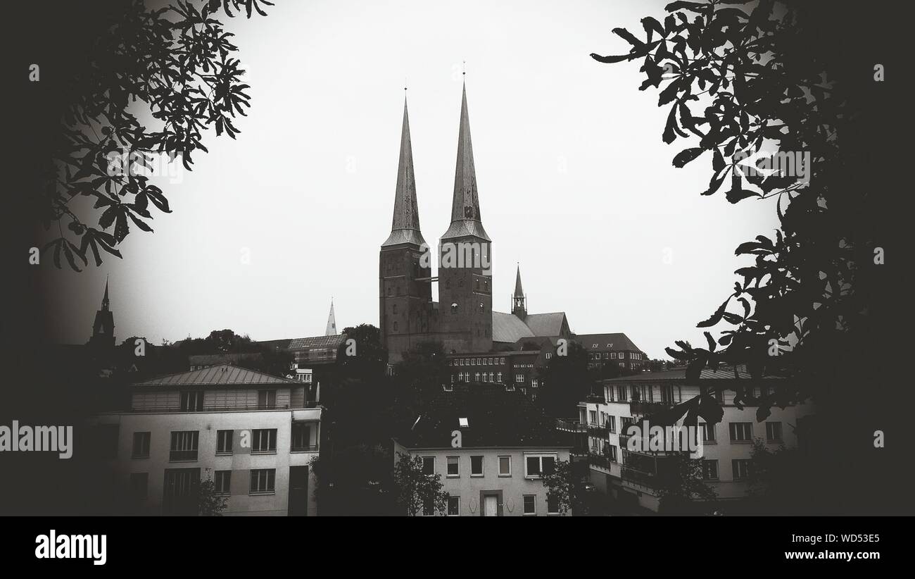 Two church towers hi-res stock photography and images - Alamy