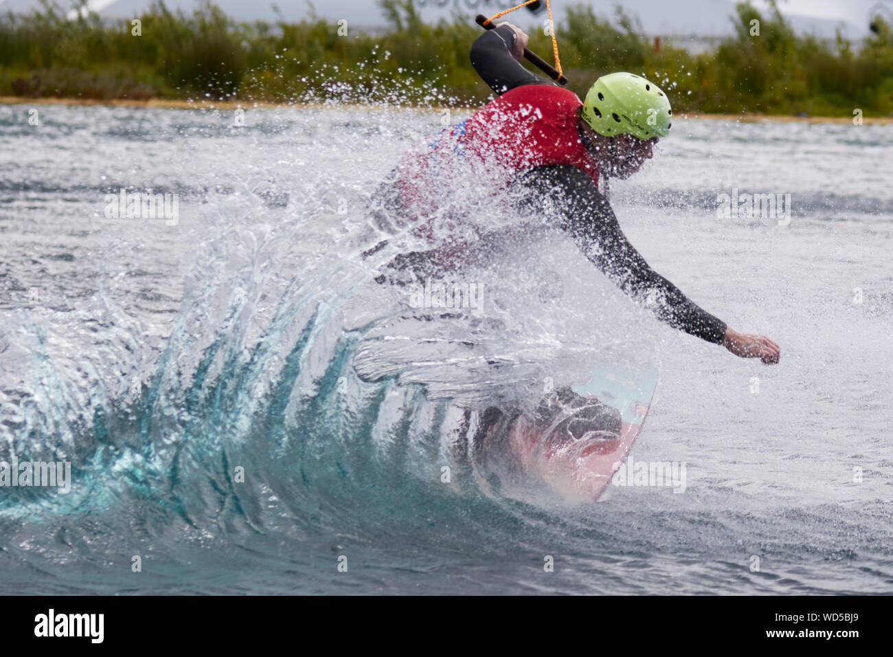 Water splash, Keeping Cool, British heatwave, Wakeboarding Stock Photo ...