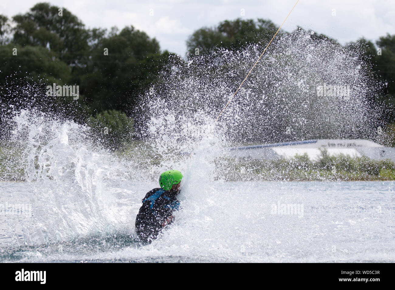 Water splash, Keeping Cool, British heatwave, Wakeboarding Stock Photo ...