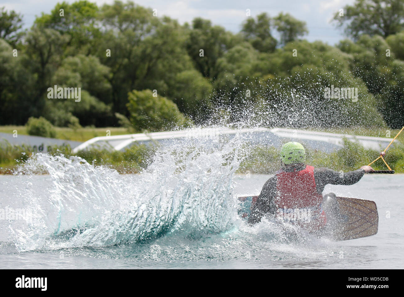 Water splash, Keeping Cool, British heatwave, Wakeboarding Stock Photo ...