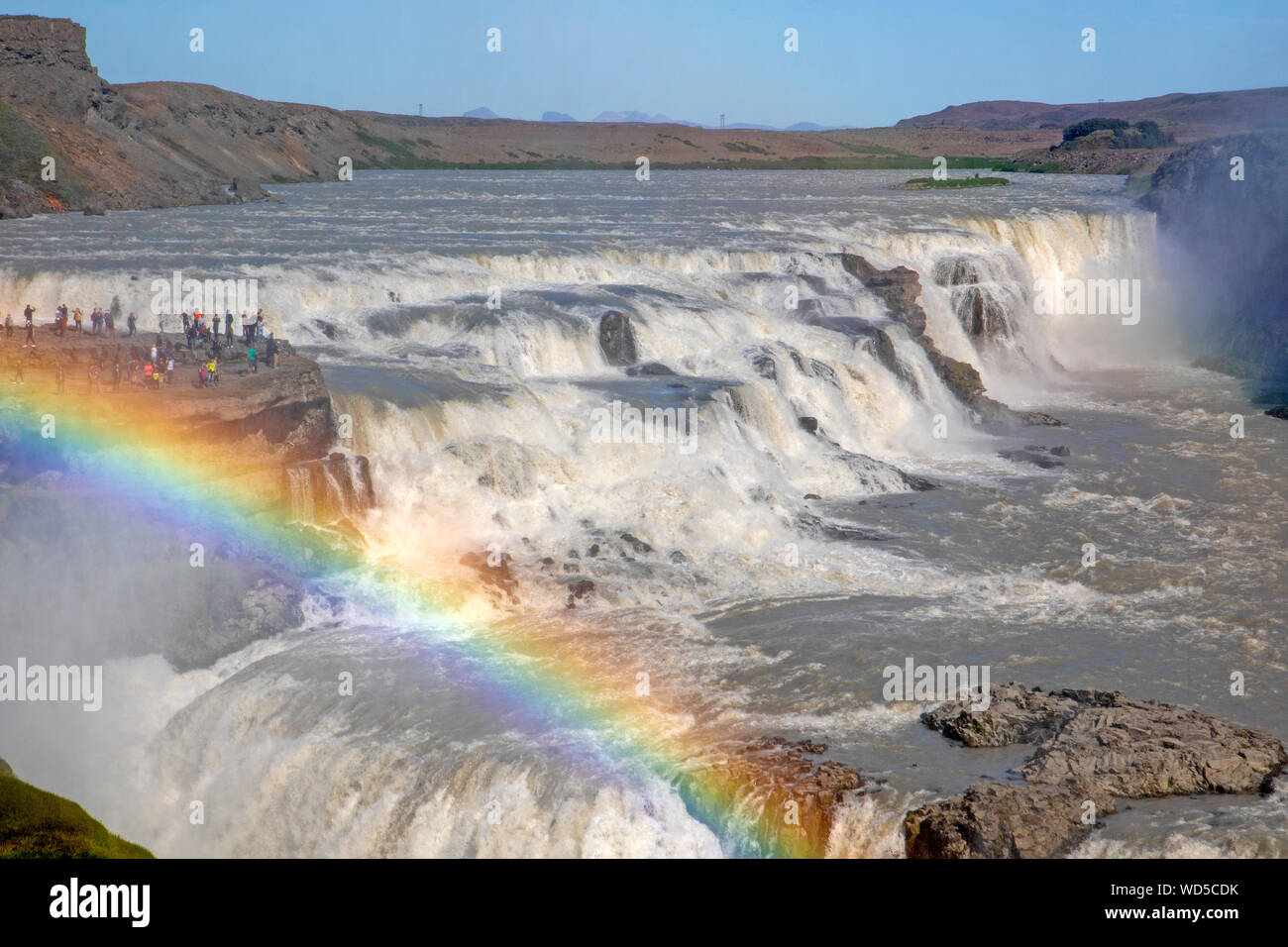 Gullfoss waterfall with rainbow hi-res stock photography and images - Alamy