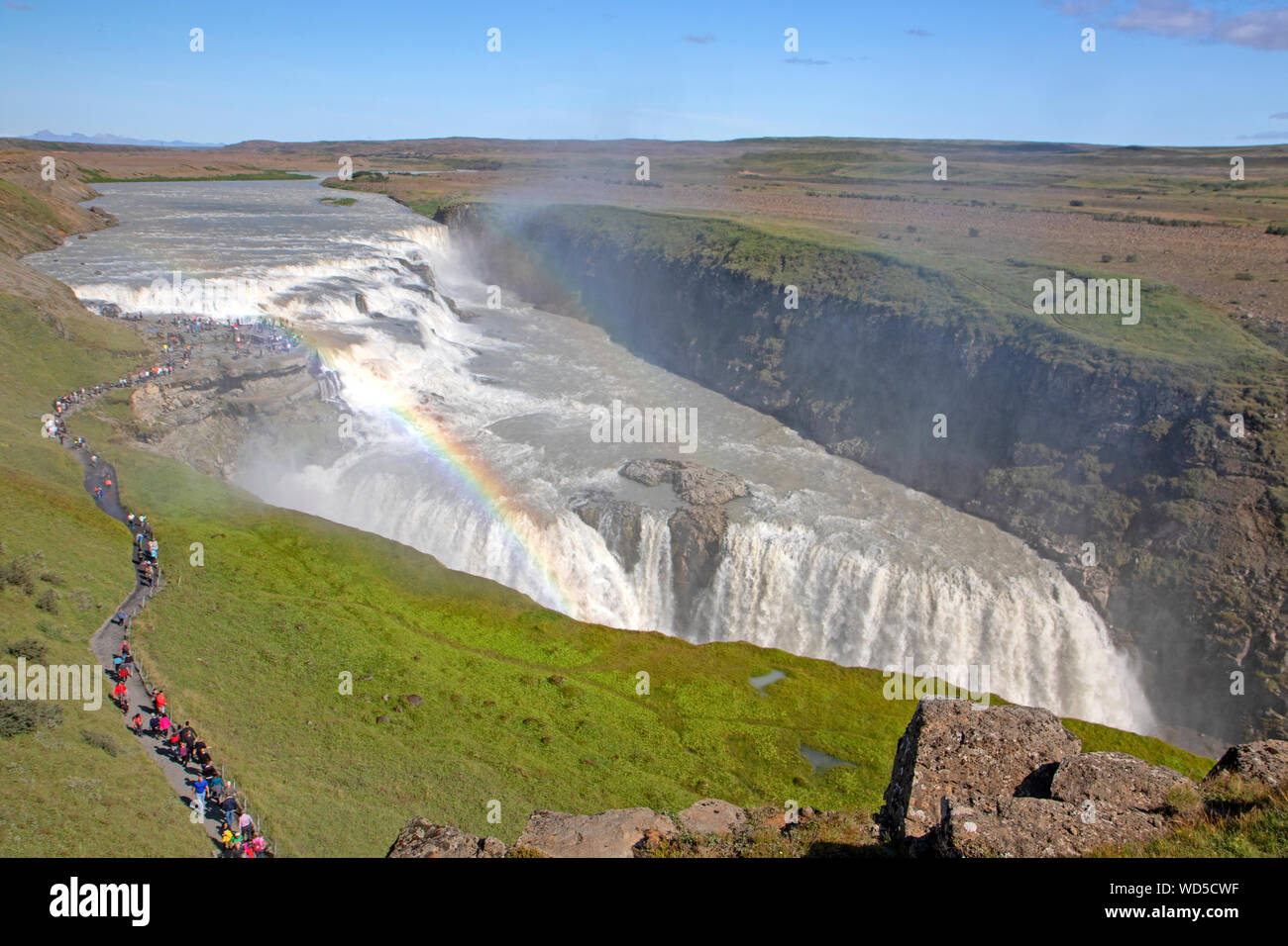 Gullfoss waterfall with rainbow hi-res stock photography and images - Alamy