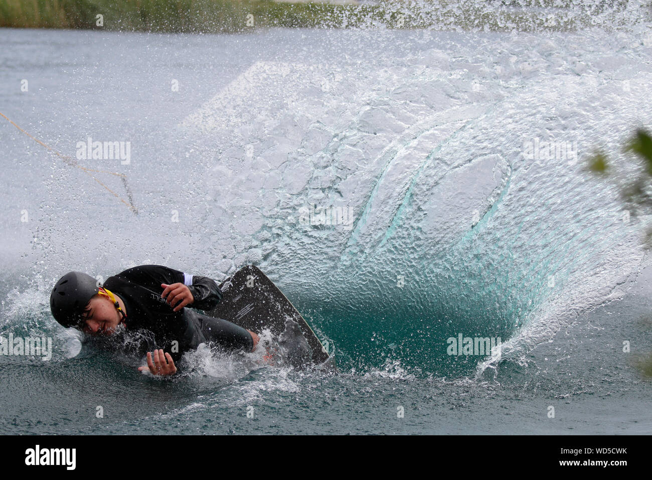 Water splash, Keeping Cool, British heatwave, Wakeboarding Stock Photo ...