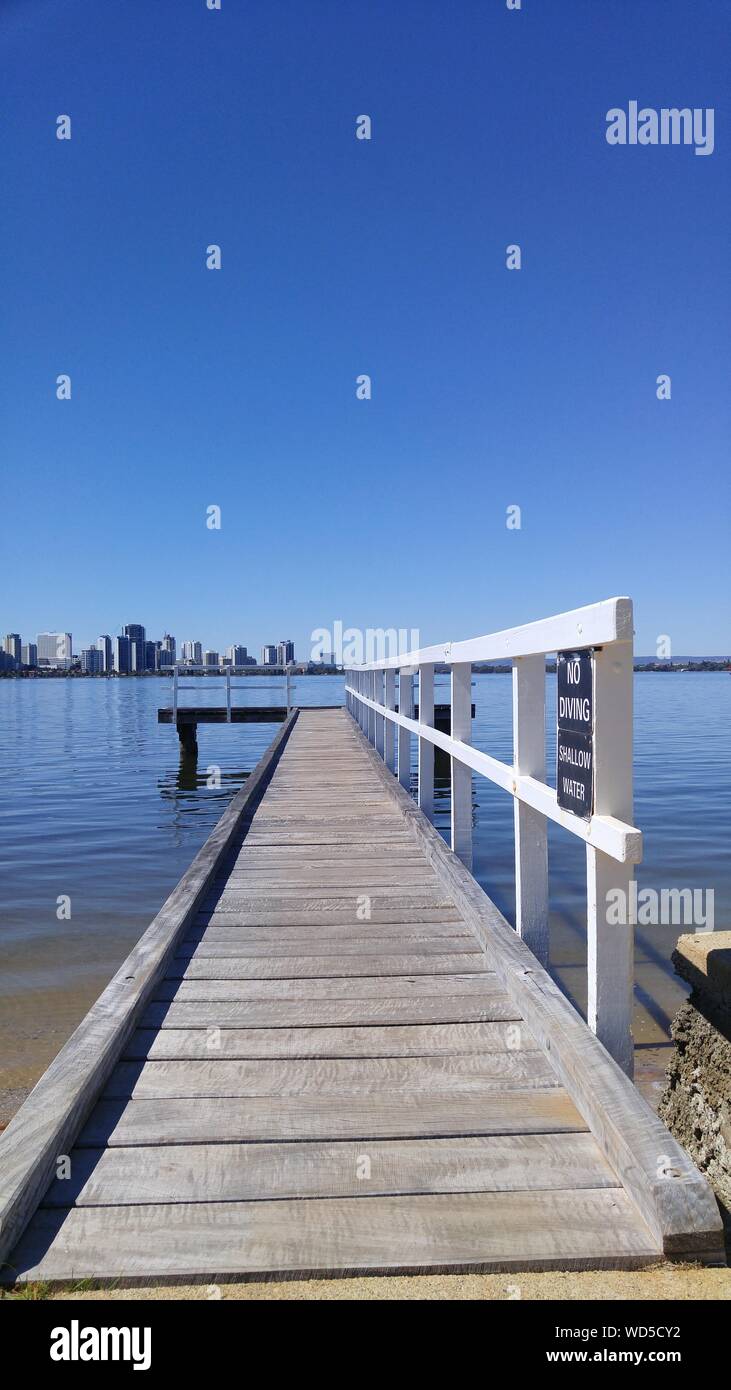 Narrow wooden jetty hi-res stock photography and images - Alamy