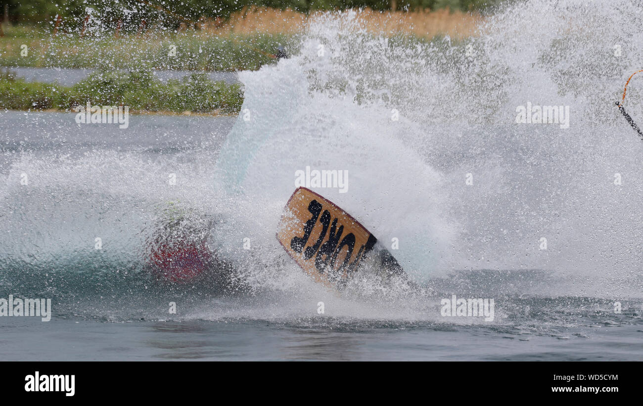 Water splash, Keeping Cool, British heatwave, Wakeboarding Stock Photo ...