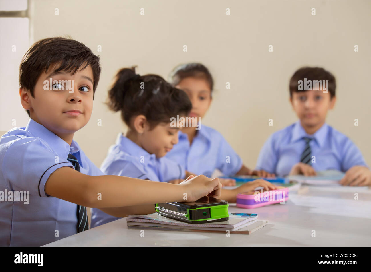 children studying in the classroom Stock Photo - Alamy