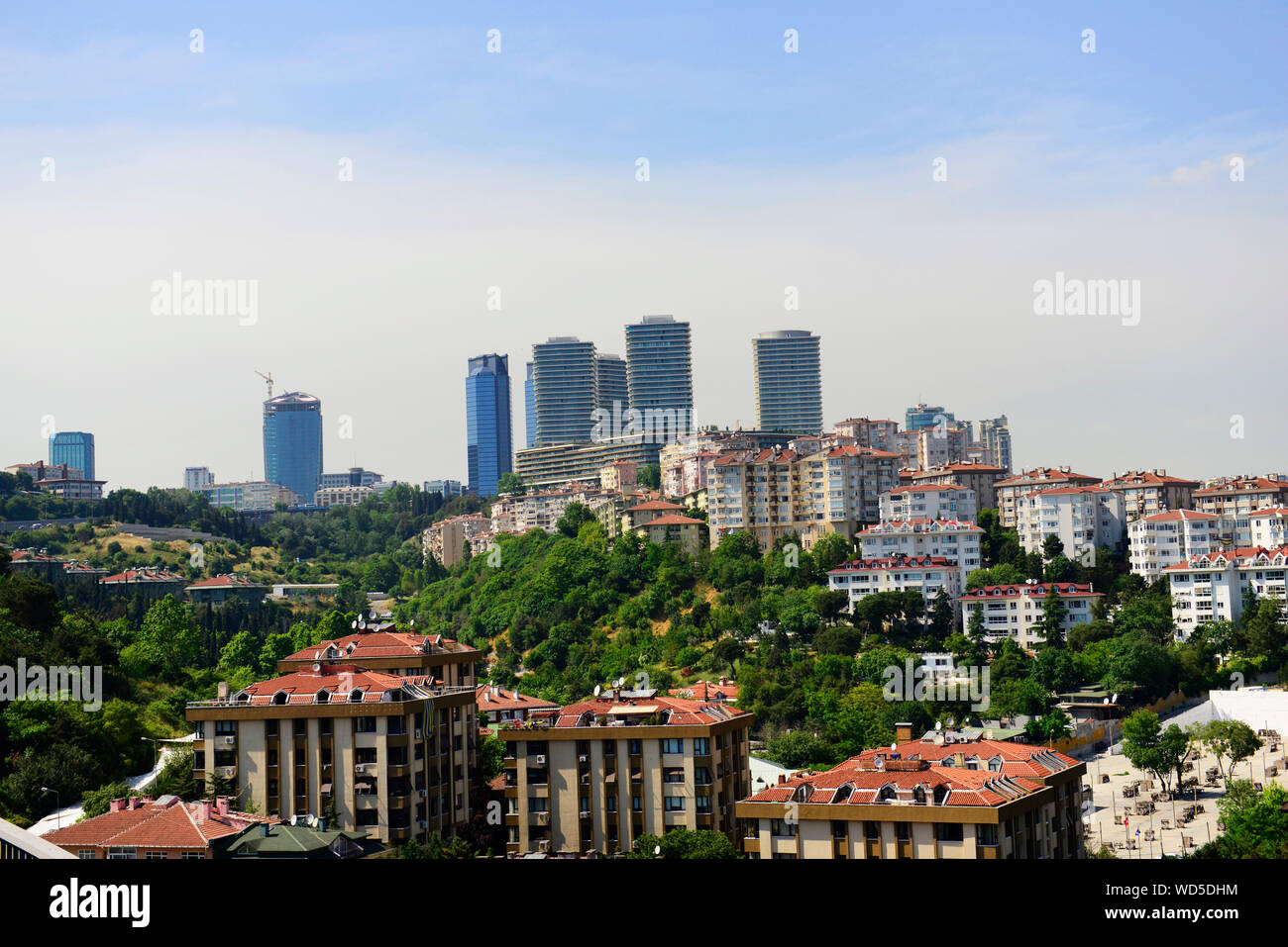 The changing skyline of Istanbul. Tall modern buildings are replacing ...