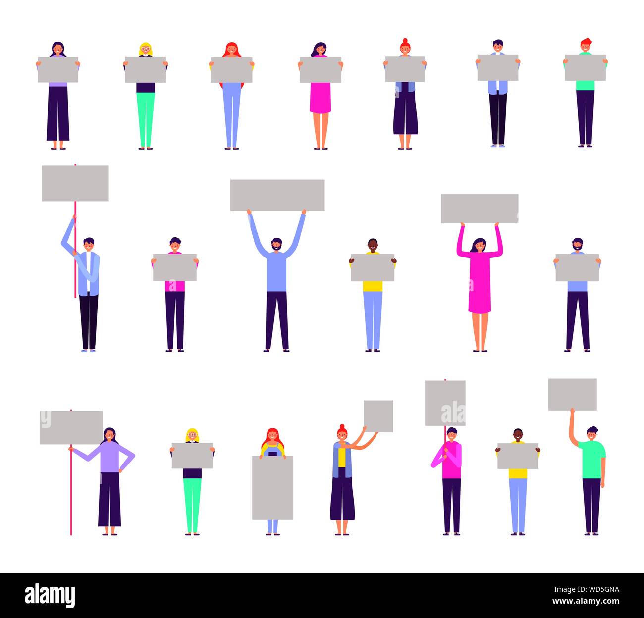 Banner flag protest rally union Stock Vector Images - Alamy