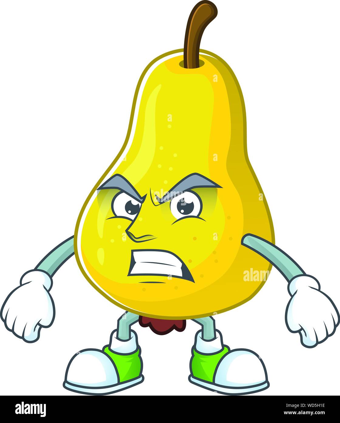 Scream fruit pear character with mascot cartoon cute Stock Vector Image ...