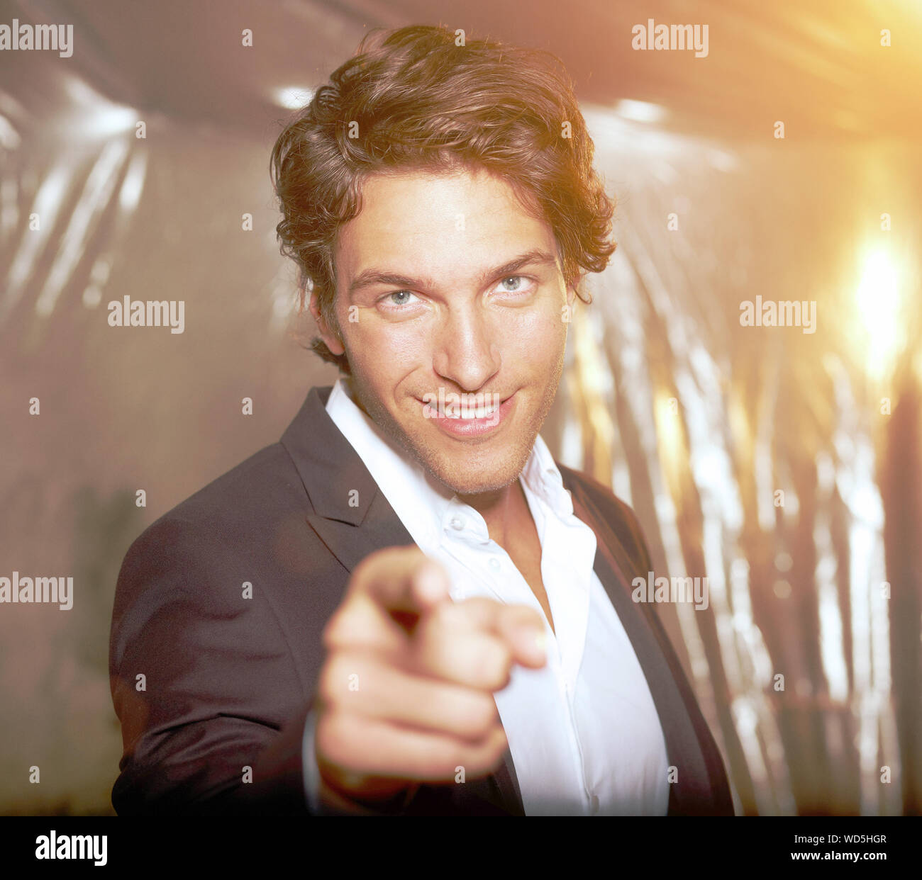 Man pointing camera portrait hi-res stock photography and images - Alamy