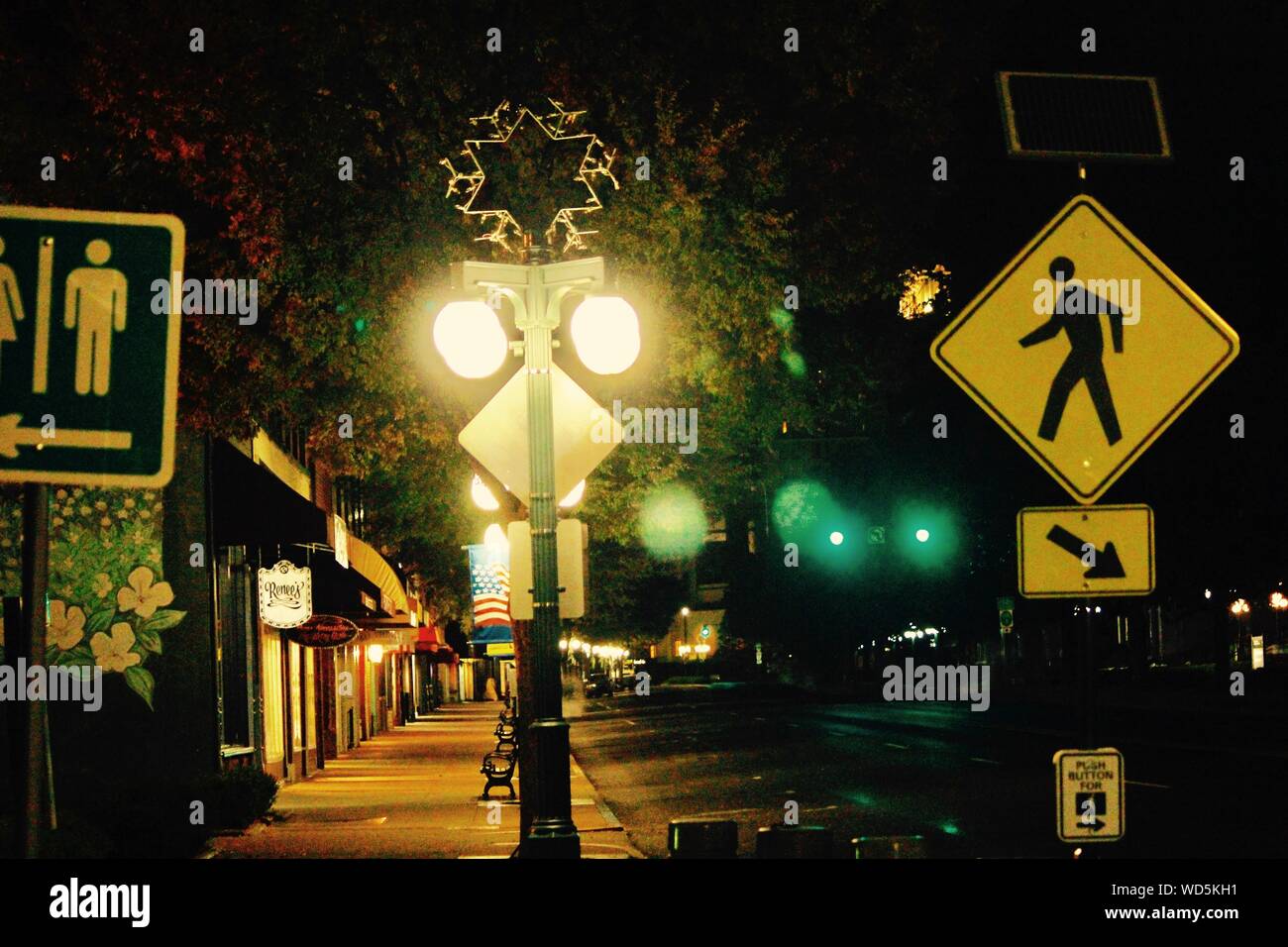 Illuminated Road Signs High Resolution Stock Photography and Images - Alamy