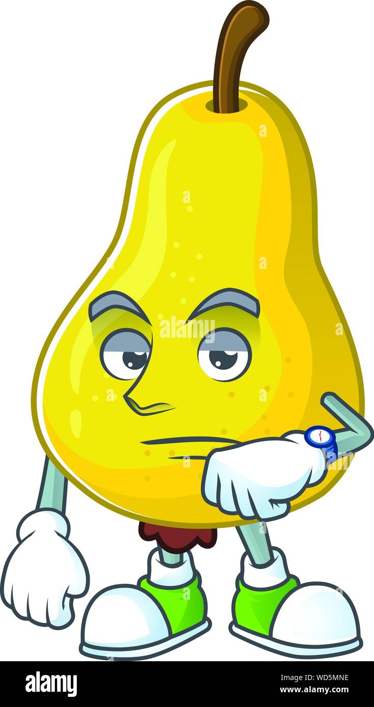 Waiting fresh pear on the cartoon character Stock Vector Image & Art ...