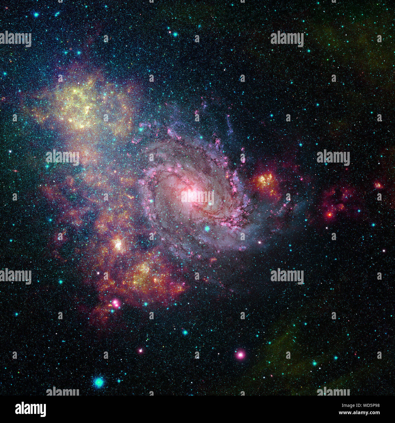 Awesome beauty of starfield somewhere in deep space. Elements of this ...