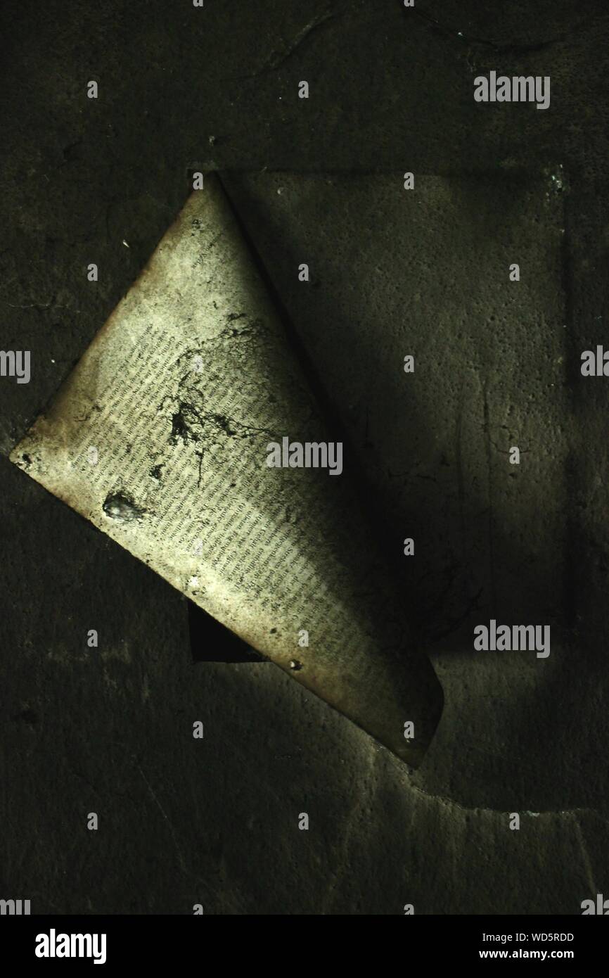 Damaged book page hi-res stock photography and images - Alamy