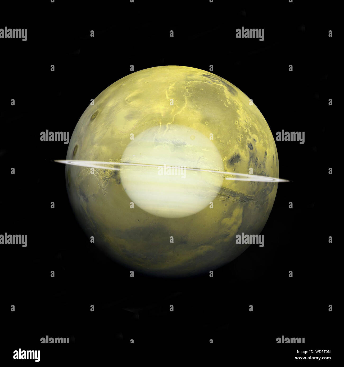 Saturn - planet of the Solar system. Science wallpaper. Elements of ...