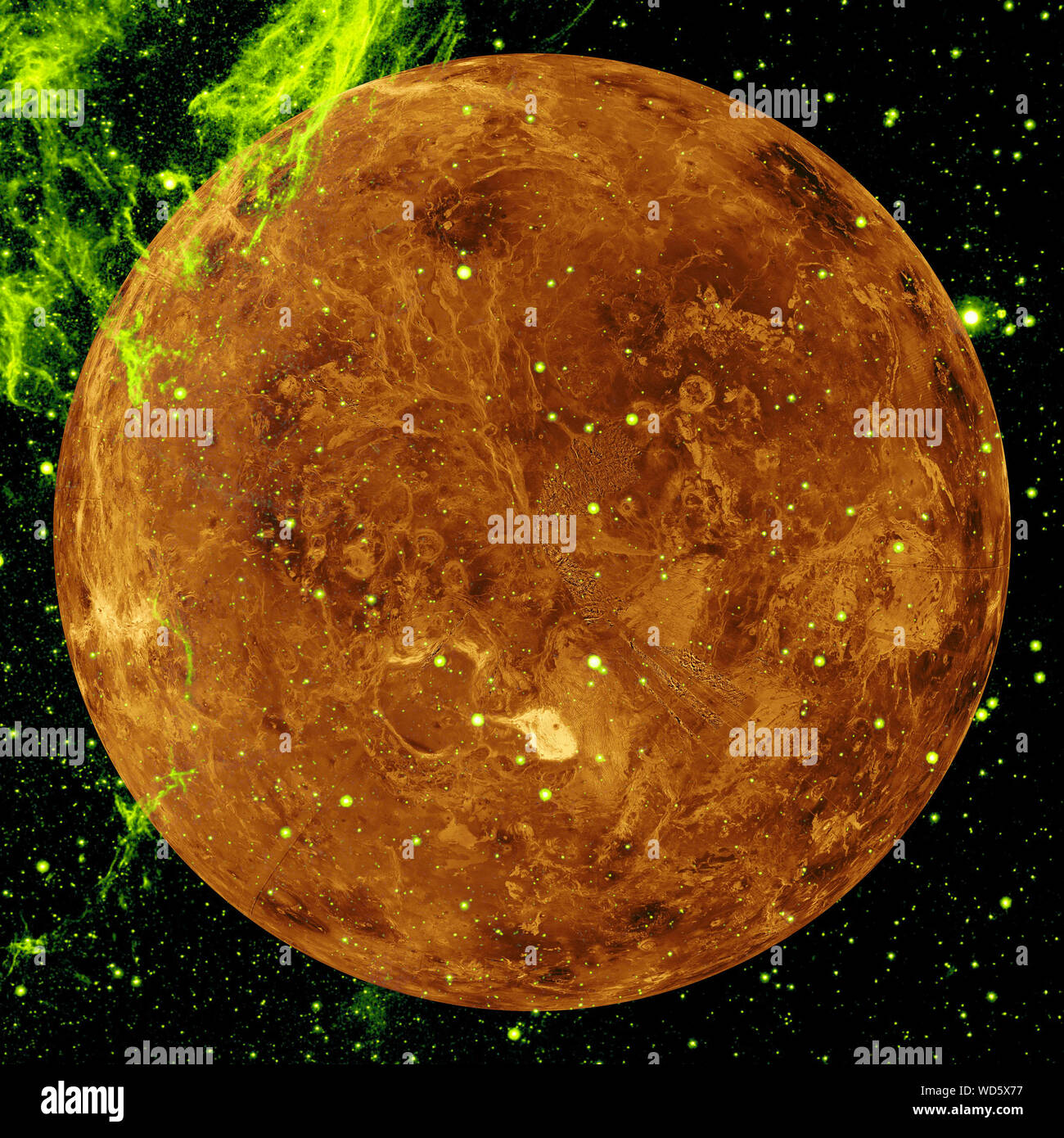Planet Venus. Cosmos art. Elements of this image furnished by NASA ...