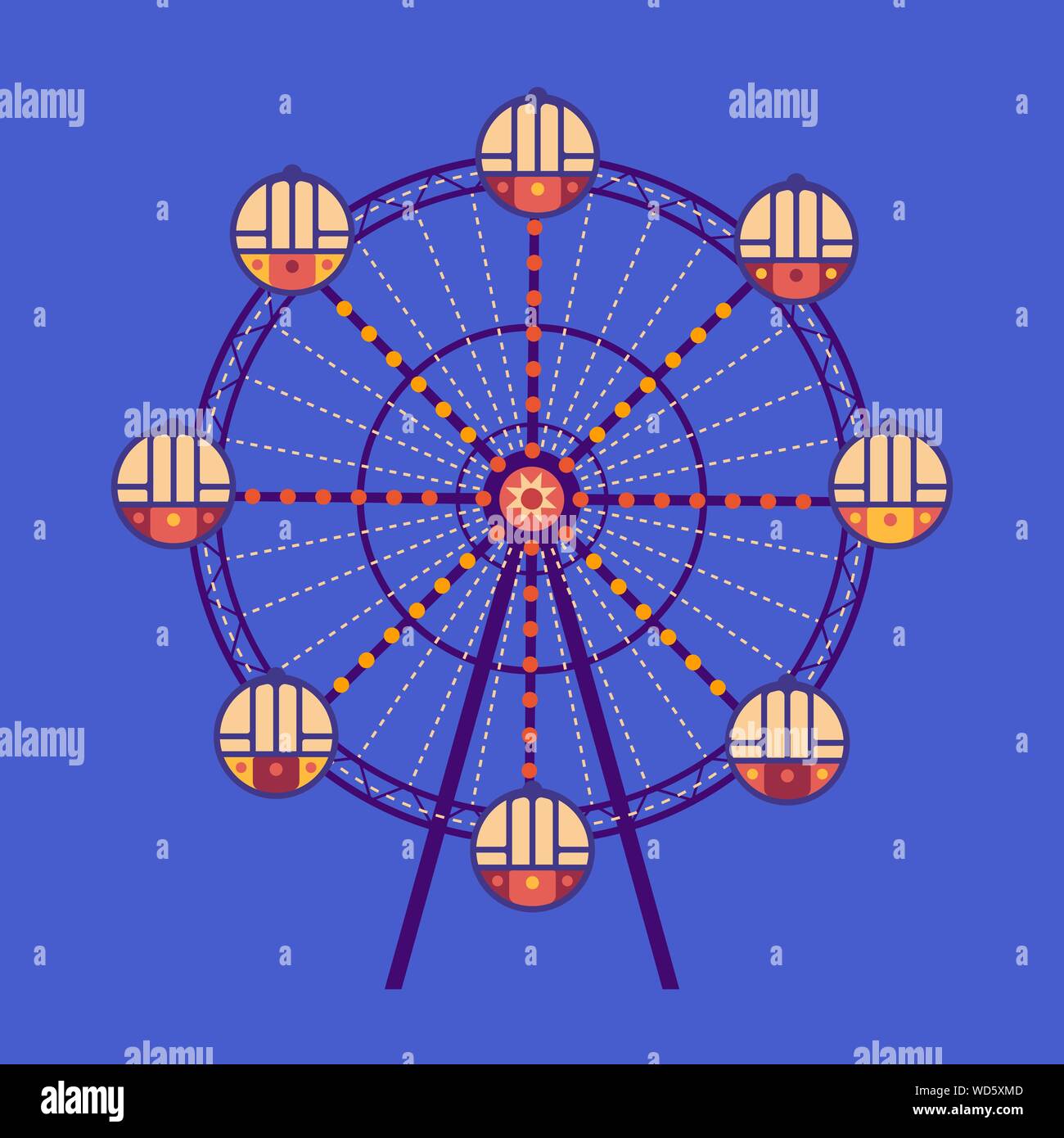 Amusement park Ferris wheel Stock Vector Image & Art - Alamy