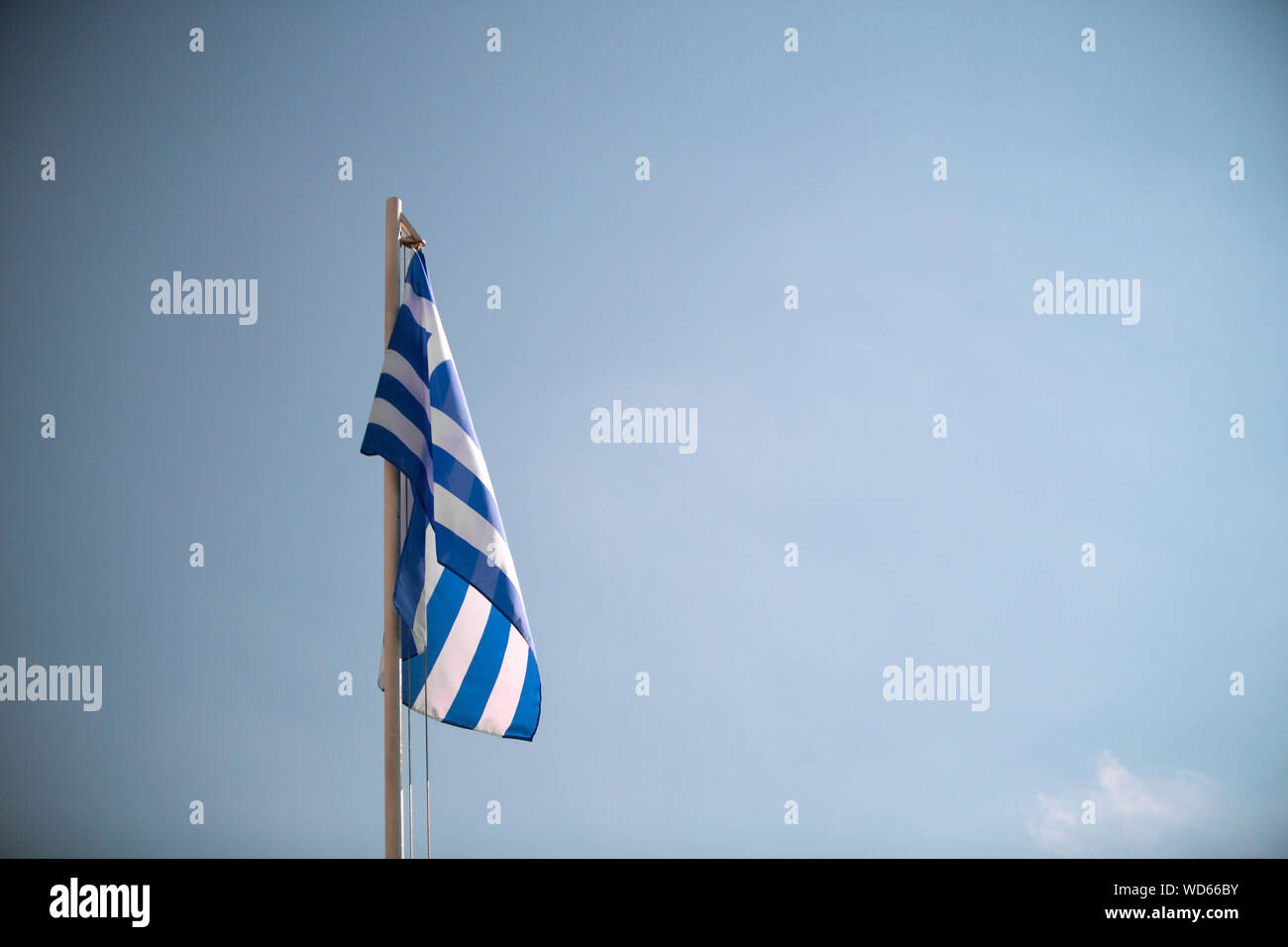 Greek flag blue sky hi-res stock photography and images - Alamy