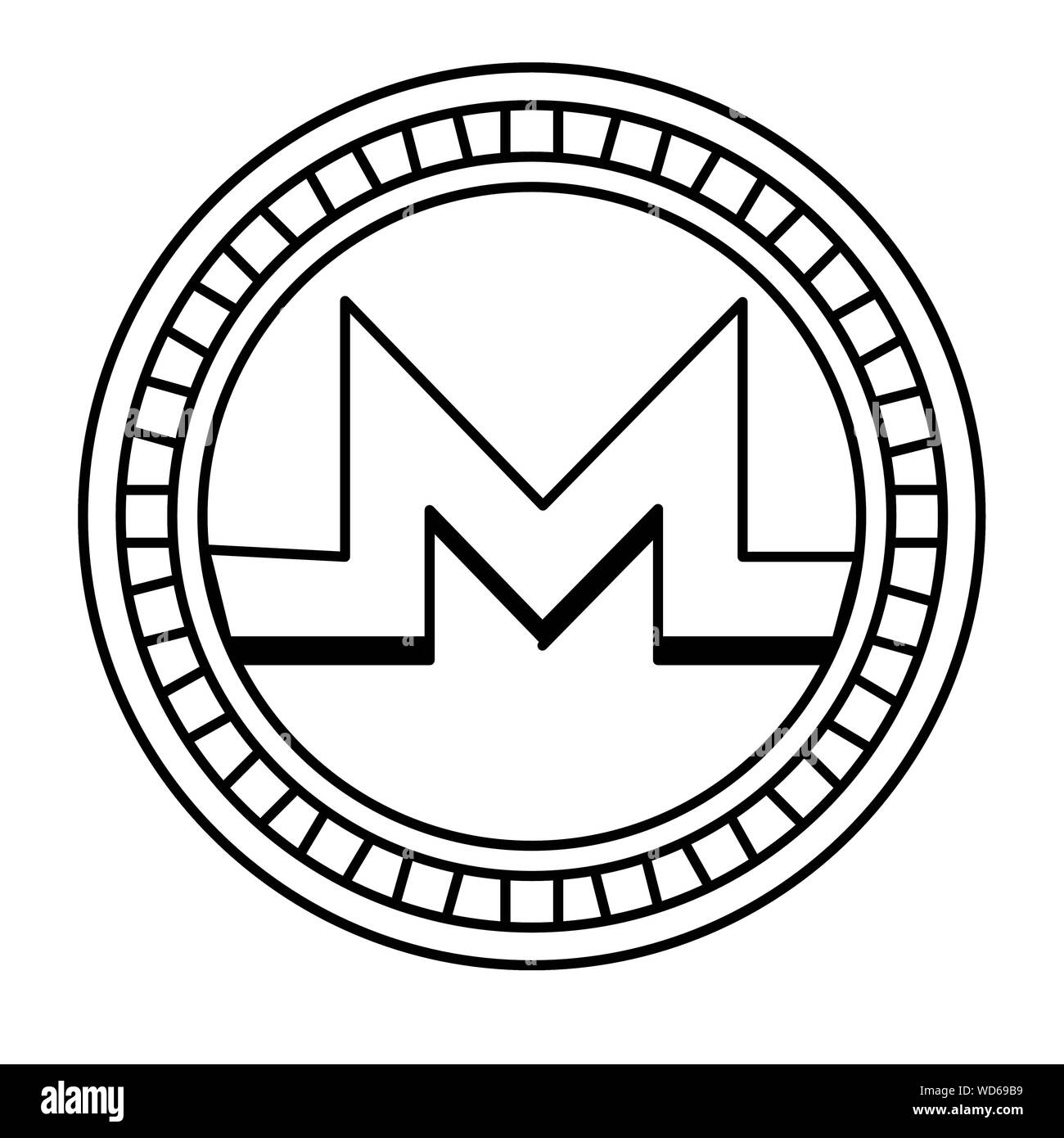 Isolated monero coin vector design Stock Vector Image & Art - Alamy
