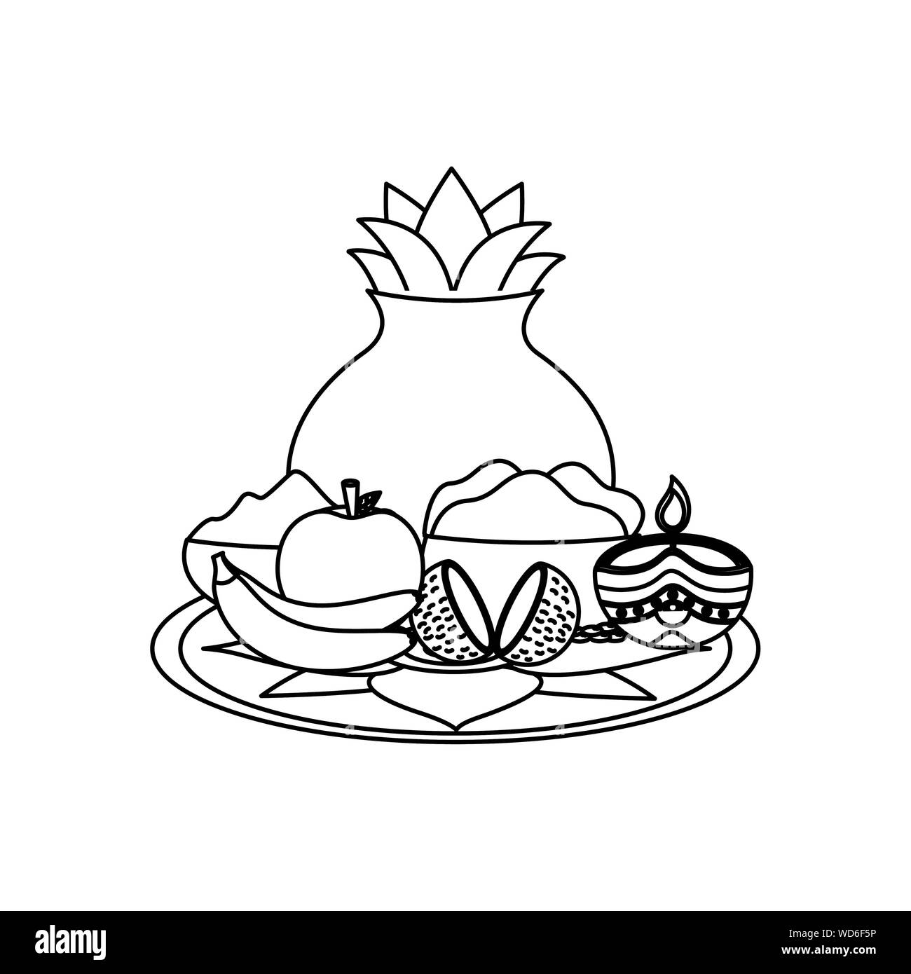 Clay pot of onam celebration design Stock Vector Image & Art - Alamy