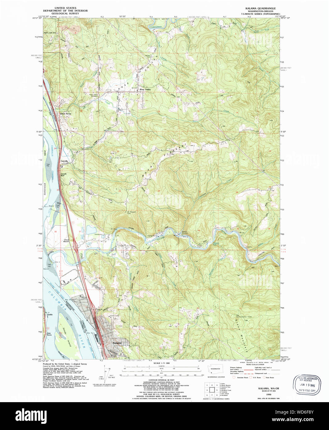 Map of kalama hi-res stock photography and images - Alamy