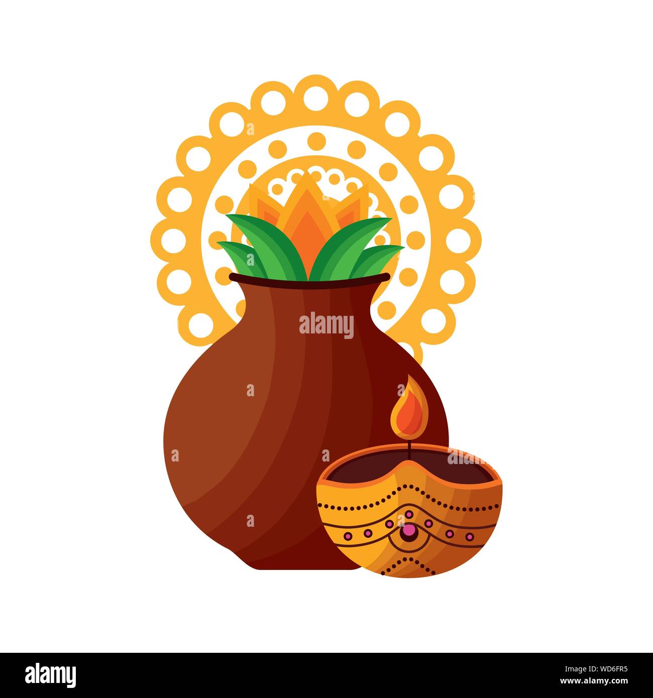 Clay pot of onam celebration design Stock Vector Image & Art - Alamy