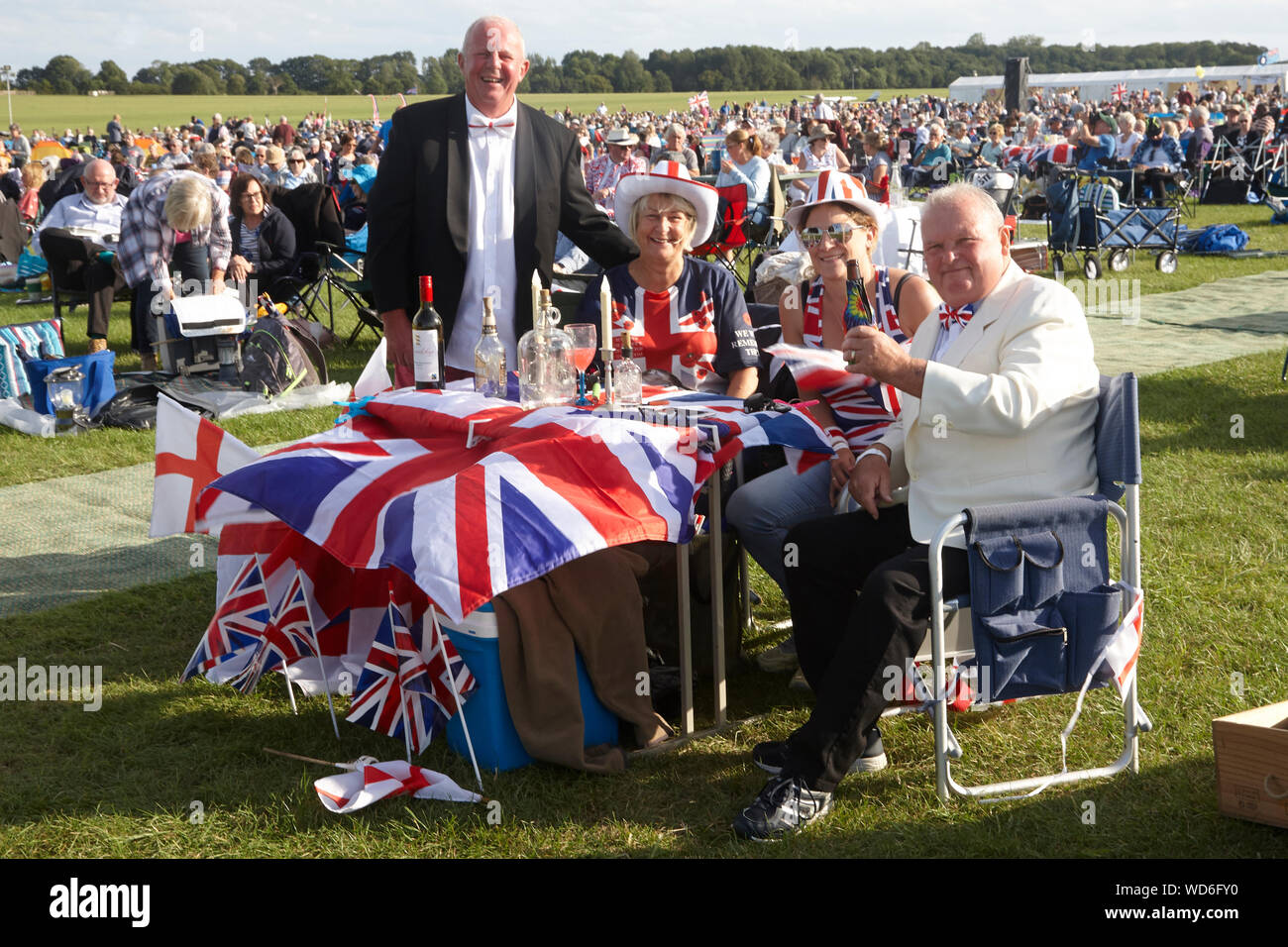 British Union Jack, Shuttleworth, Flying Proms Stock Photo - Alamy