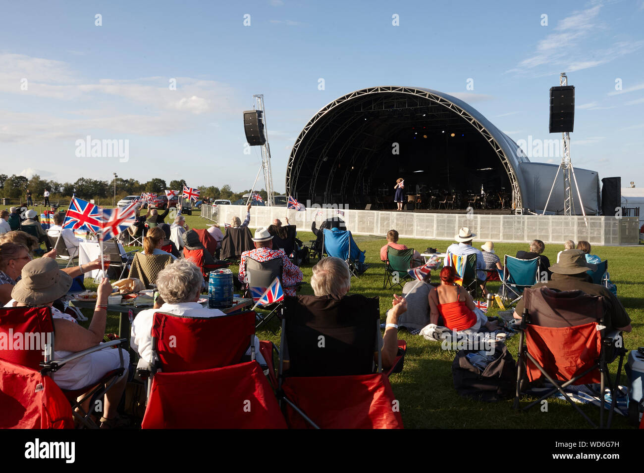 British Union Jack, Shuttleworth, Flying Proms Stock Photo - Alamy