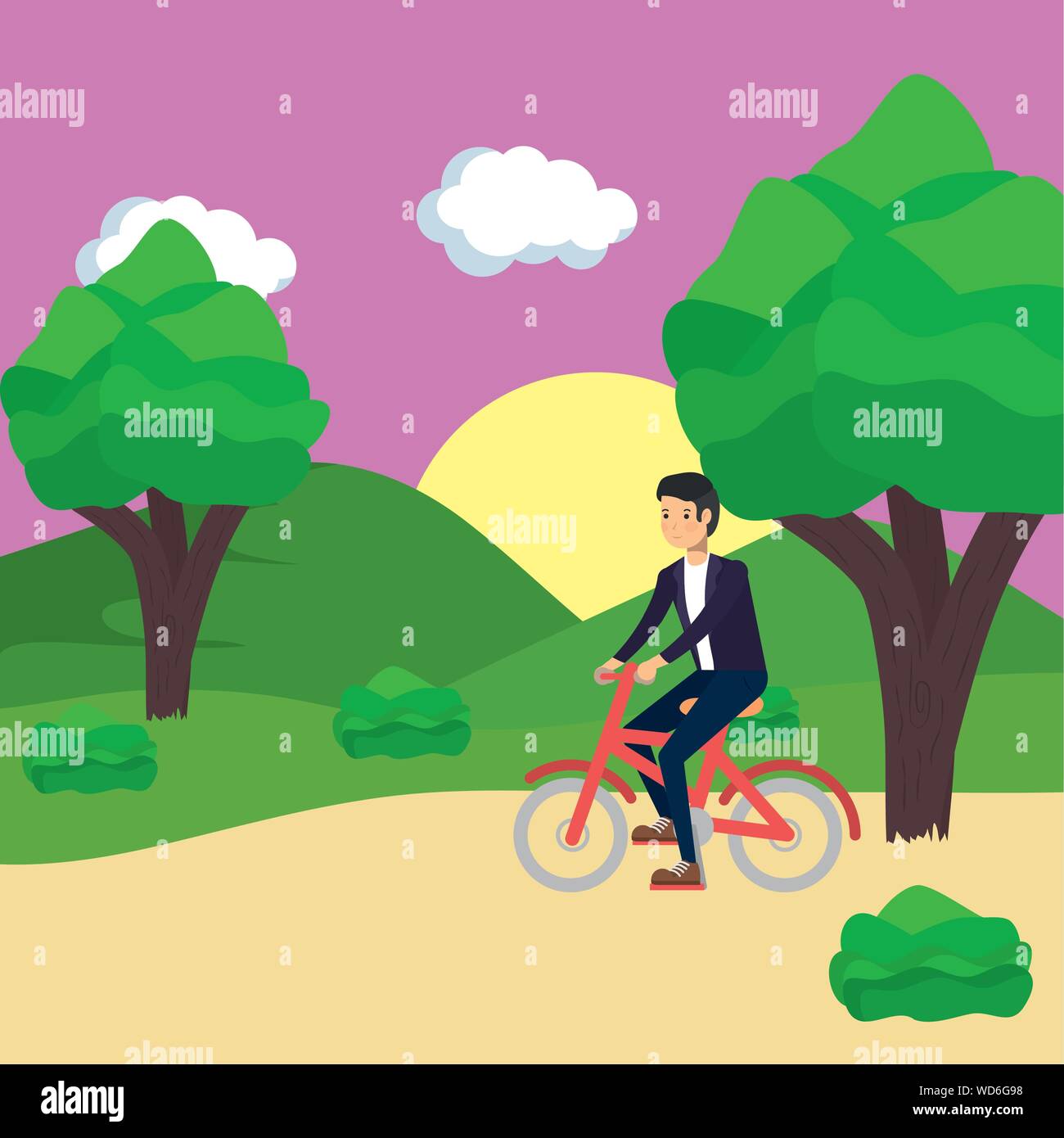 Man riding bike vector design Stock Vector Image & Art - Alamy