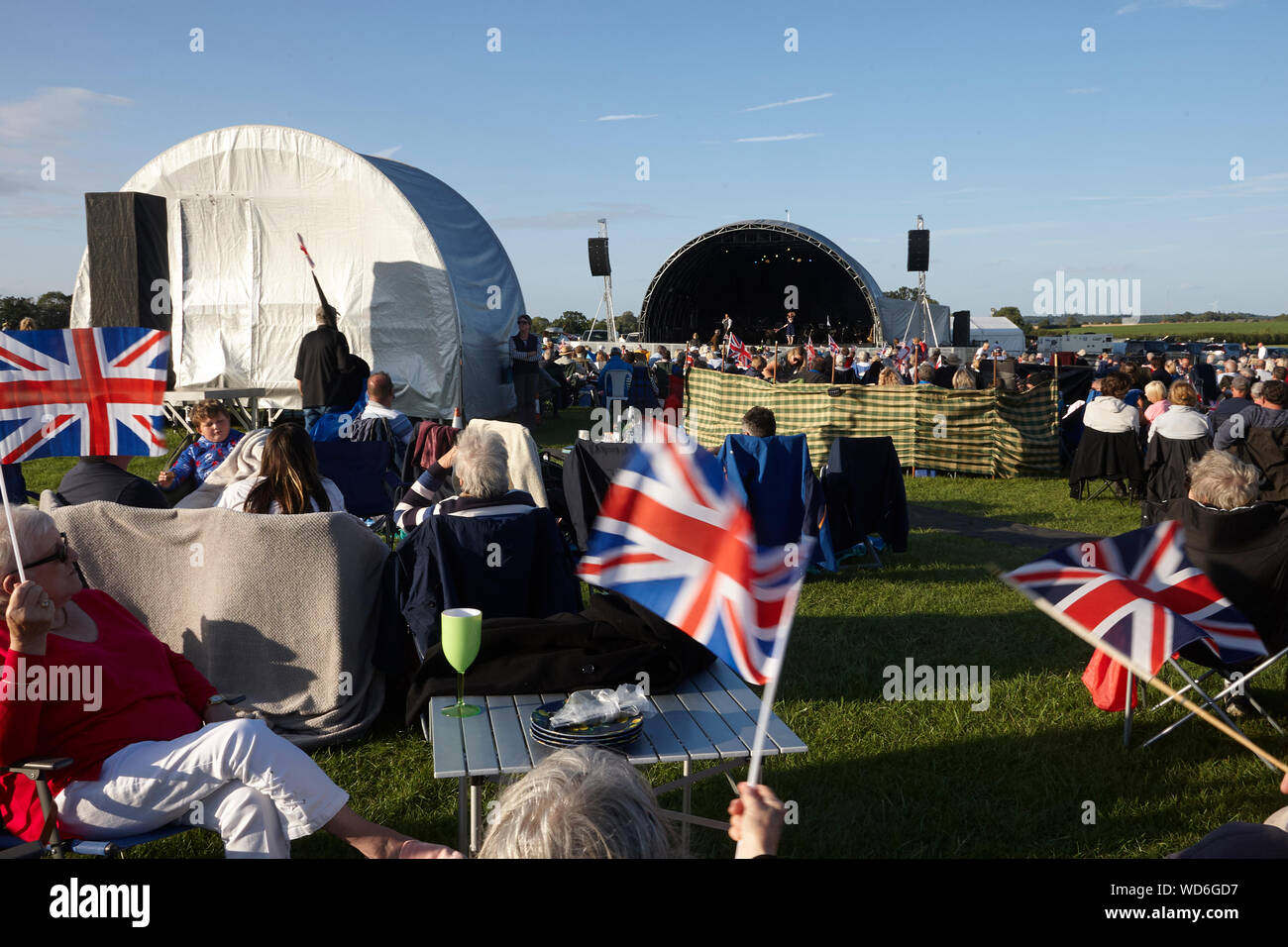 British Union Jack, Shuttleworth, Flying Proms Stock Photo - Alamy