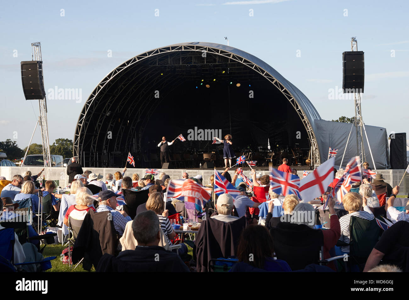 British Union Jack, Shuttleworth, Flying Proms Stock Photo - Alamy