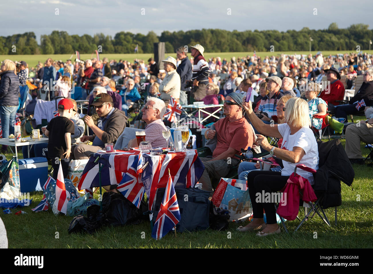 British Union Jack, Shuttleworth, Flying Proms Stock Photo - Alamy