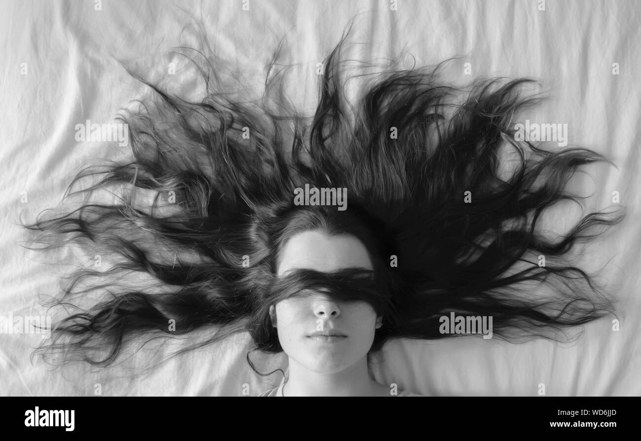 Overhead view of woman hi-res stock photography and images - Alamy