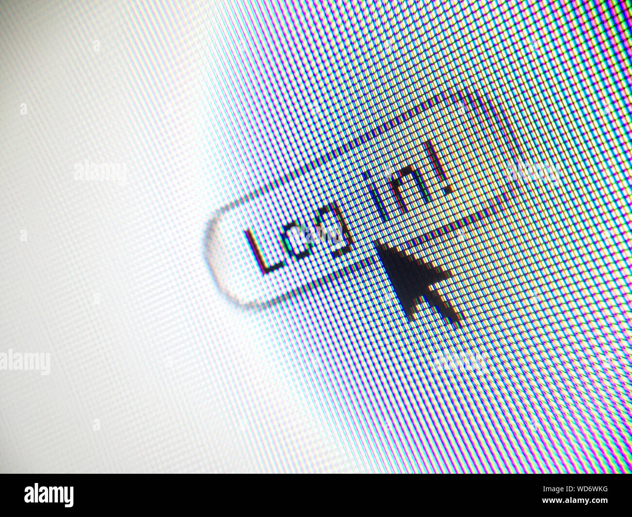Log in button hi-res stock photography and images - Alamy