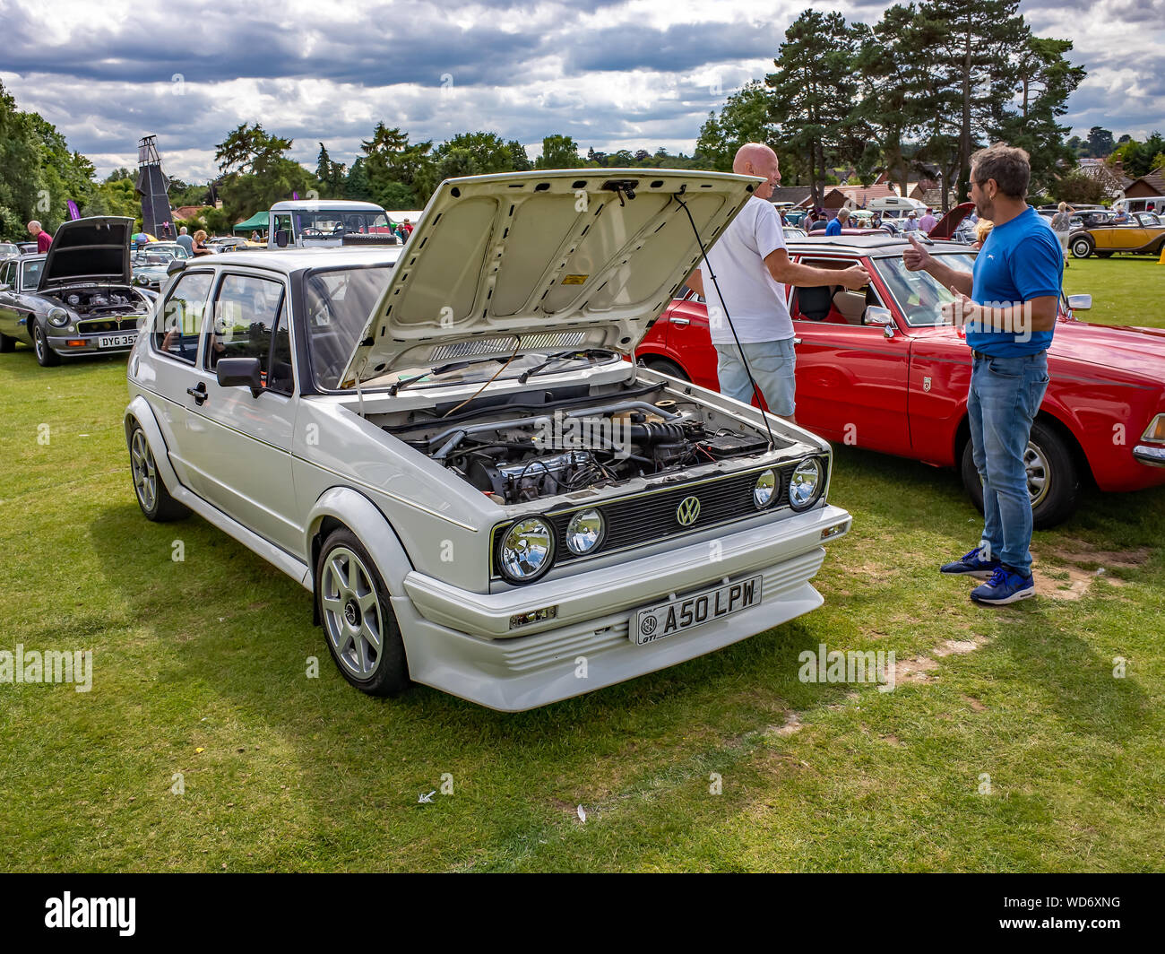 Classic Golf GTi hatch back car on display at the annual classic ...