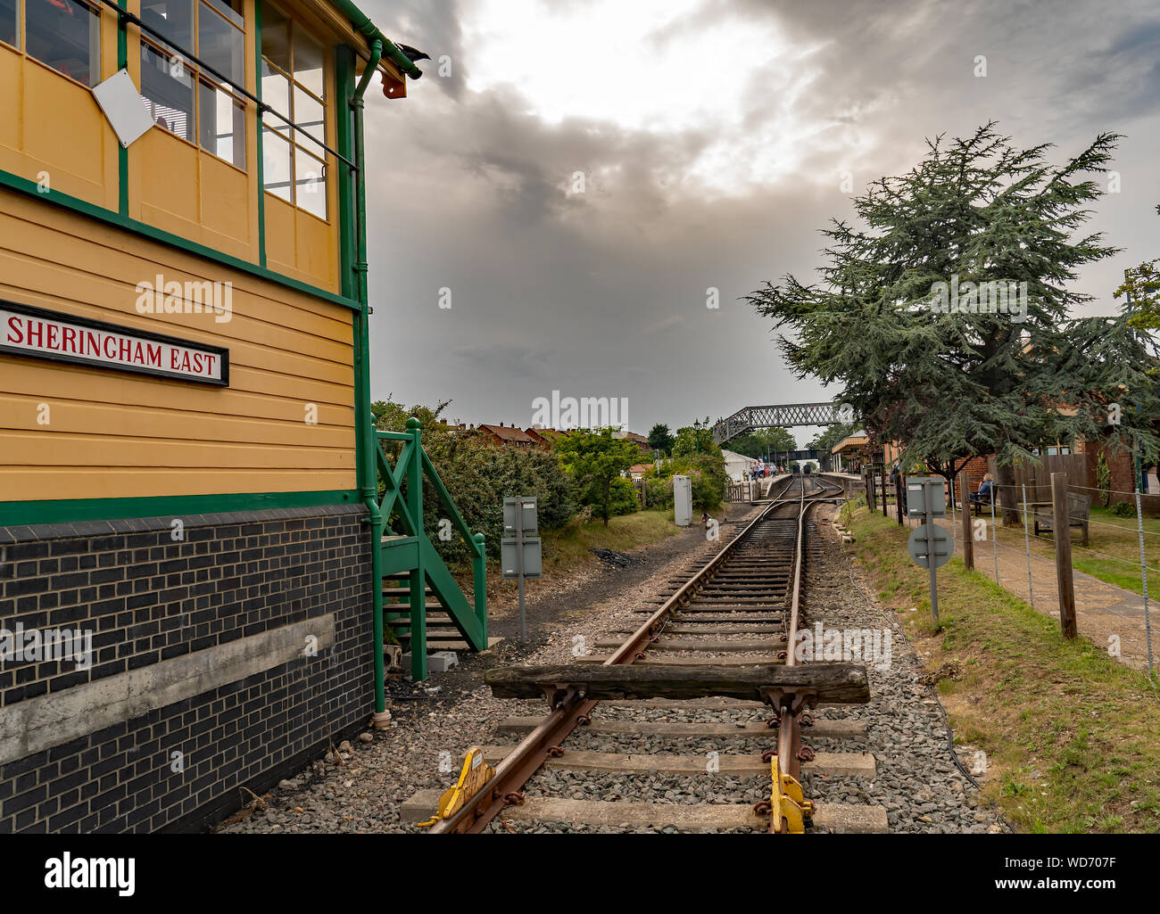 The Poppy line Railway signal house at Sheringham East train station ...