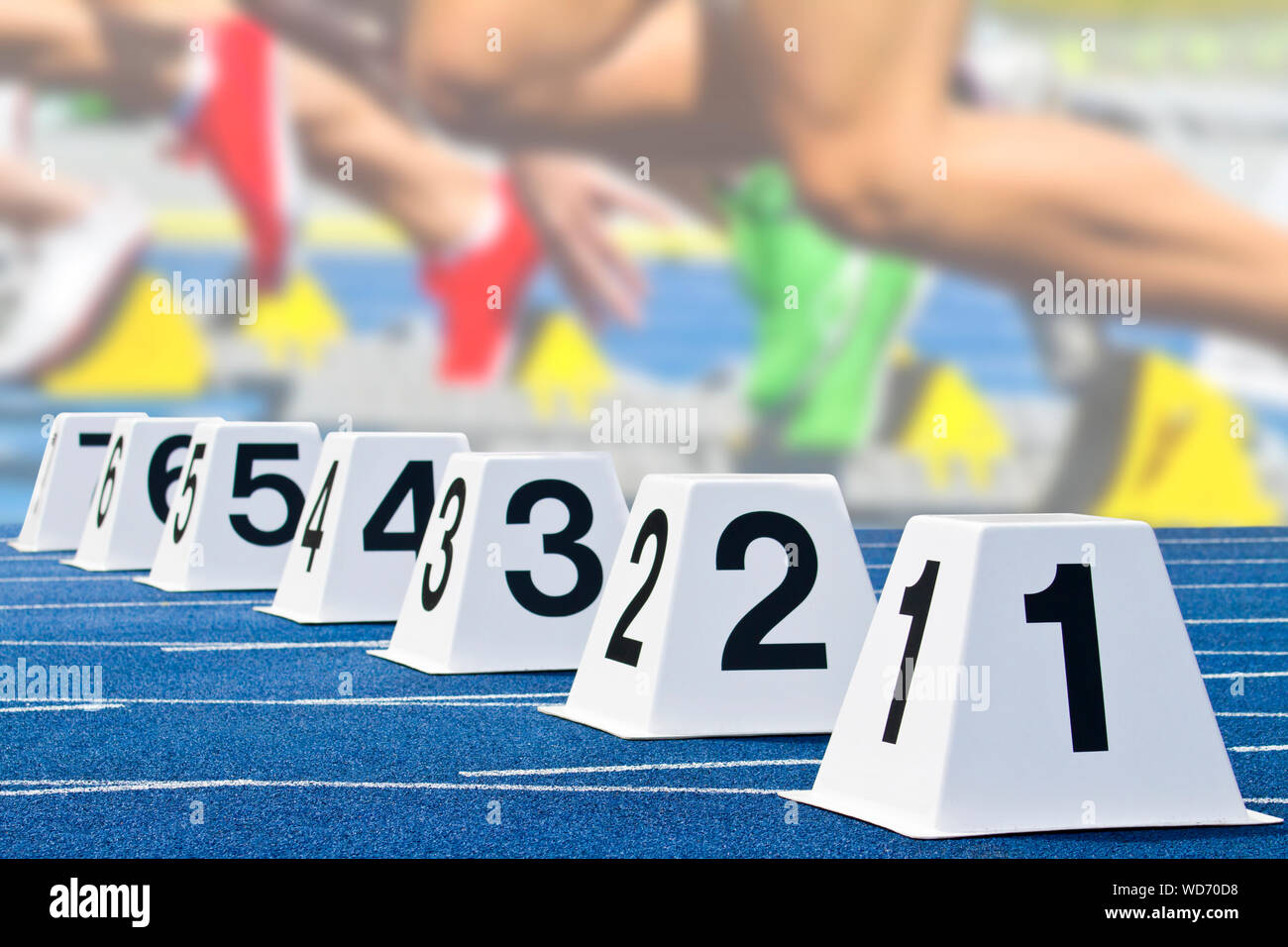 Running track number three hi-res stock photography and images - Alamy