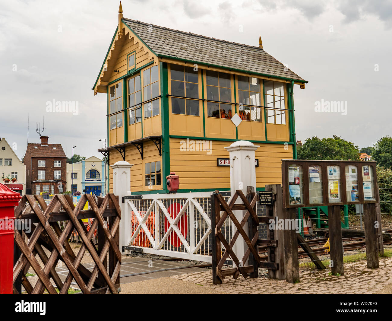 The Poppy line Railway signal house at Sheringham East train station ...