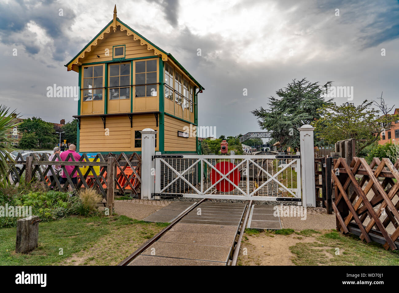 The Poppy line Railway signal house at Sheringham East train station ...