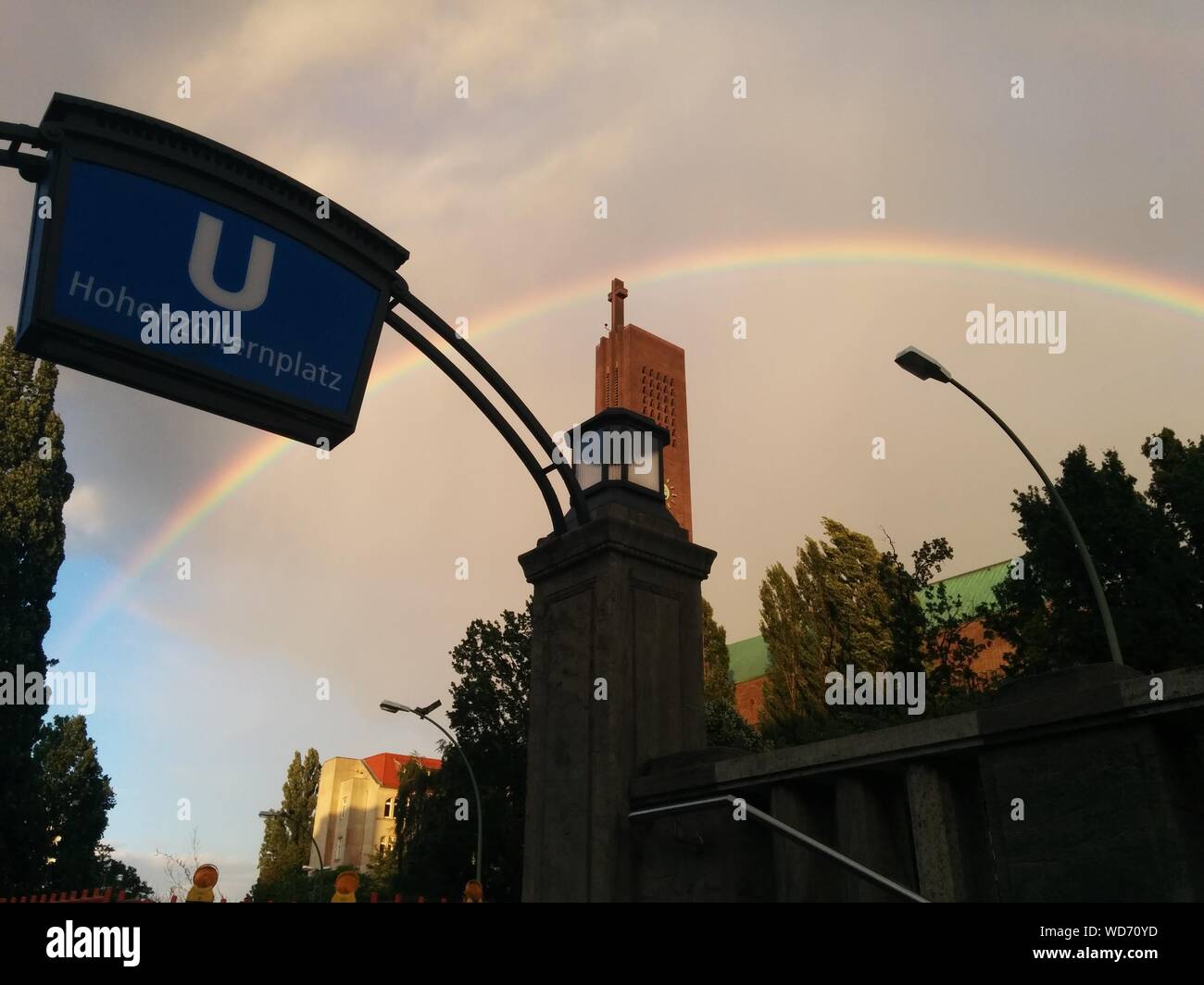 Rainbow Over Church High Resolution Stock Photography and Images - Alamy