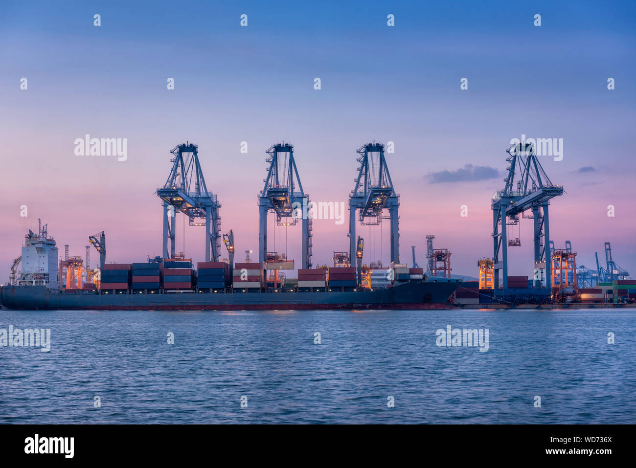 Transportation Industry and Shipping Logistics Loading Dock Port ...