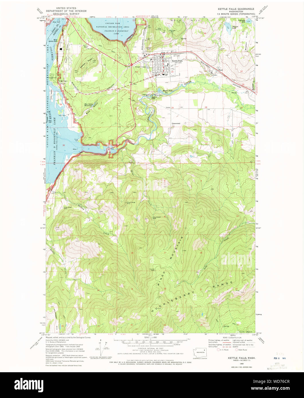 Map of kettle falls hi-res stock photography and images - Alamy