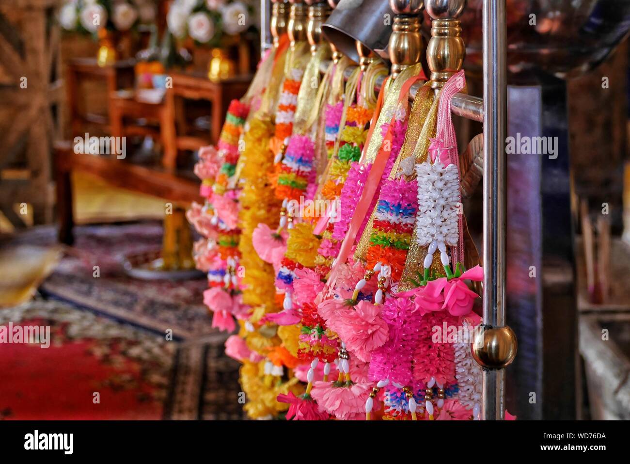 Multi colored flower garland hi-res stock photography and images - Alamy
