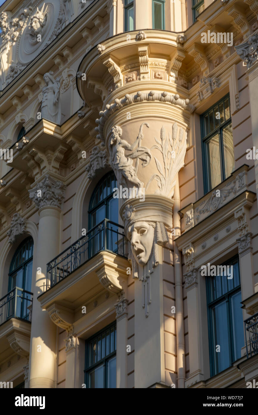 Art Nouveau Architecture on Albert Street, Riga, Latvia, Northern ...