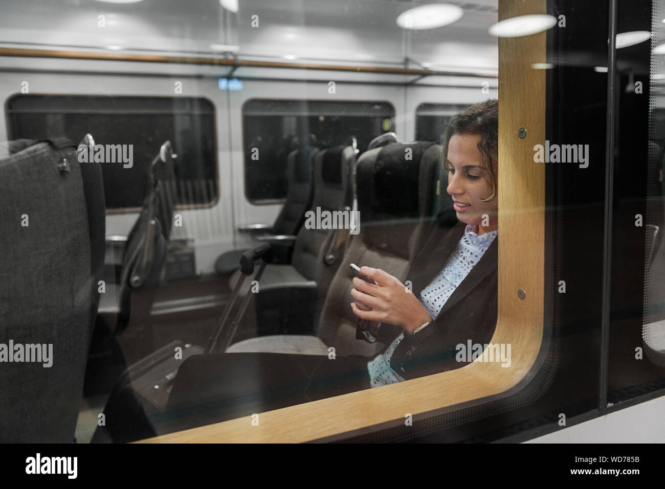Phone and train hi-res stock photography and images - Alamy