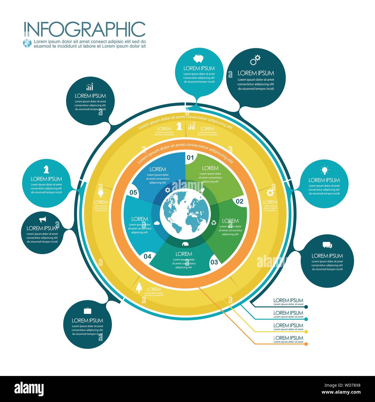 Infographic chart template. vector illustration Stock Vector Image ...