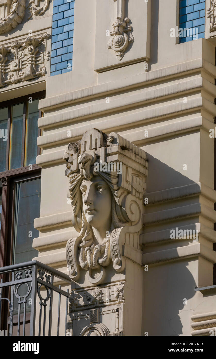 Art Nouveau Architecture on Albert Street, Riga, Latvia, Northern ...