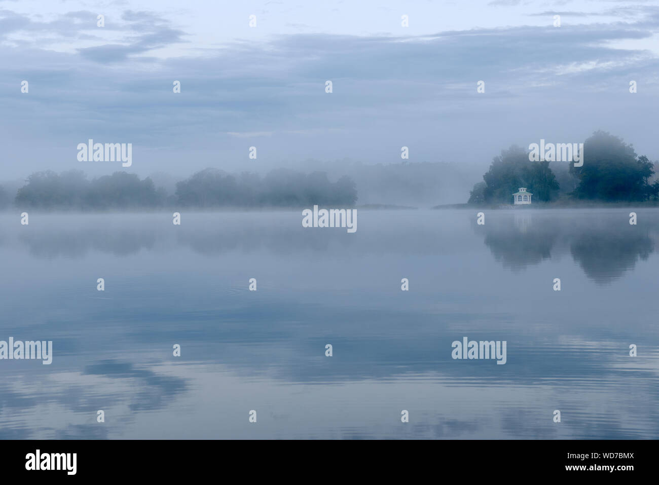 Morning fog lake hi-res stock photography and images - Alamy