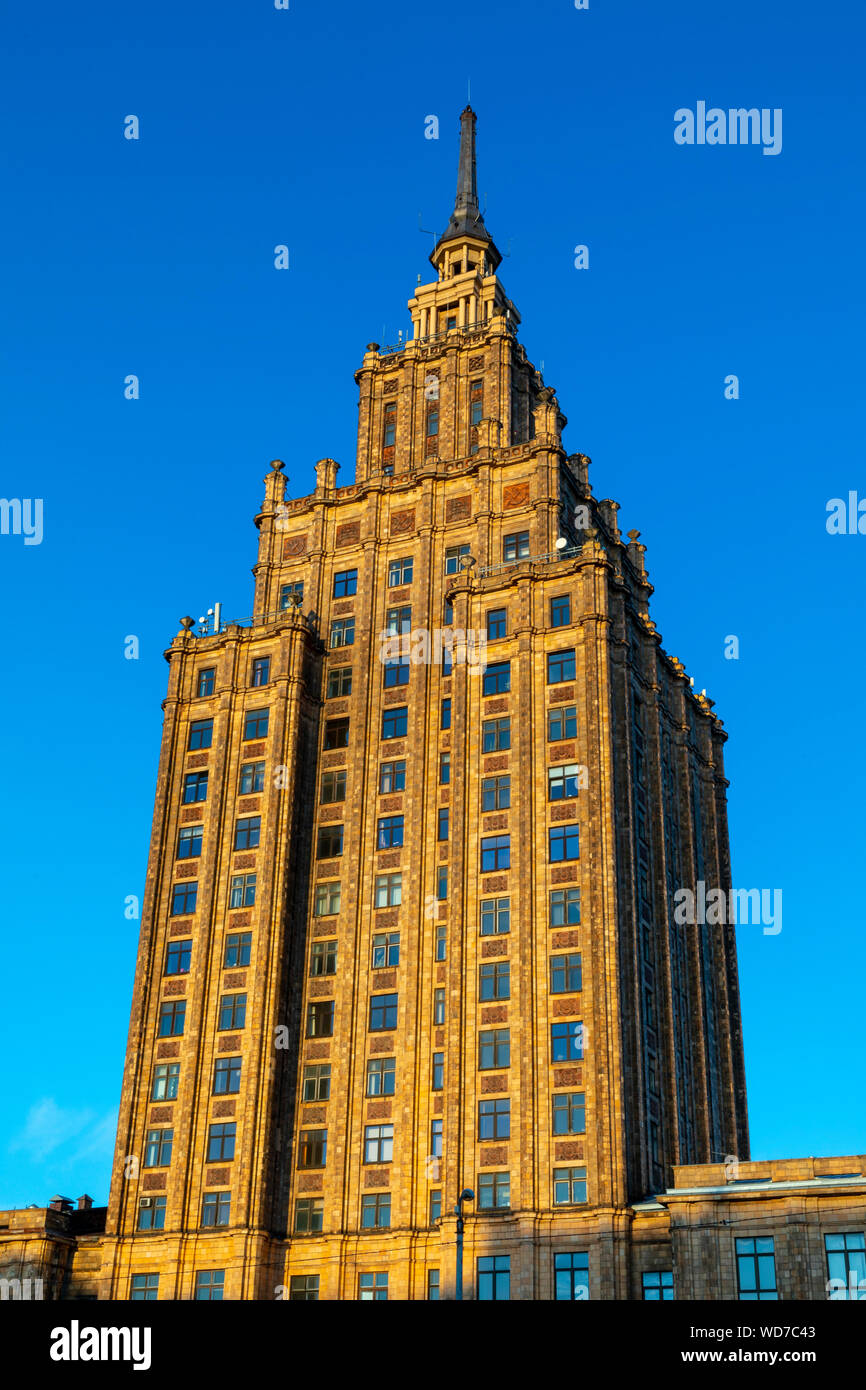 Academy of Sciences Building, Riga, Latvia, Northern Europe Stock Photo ...