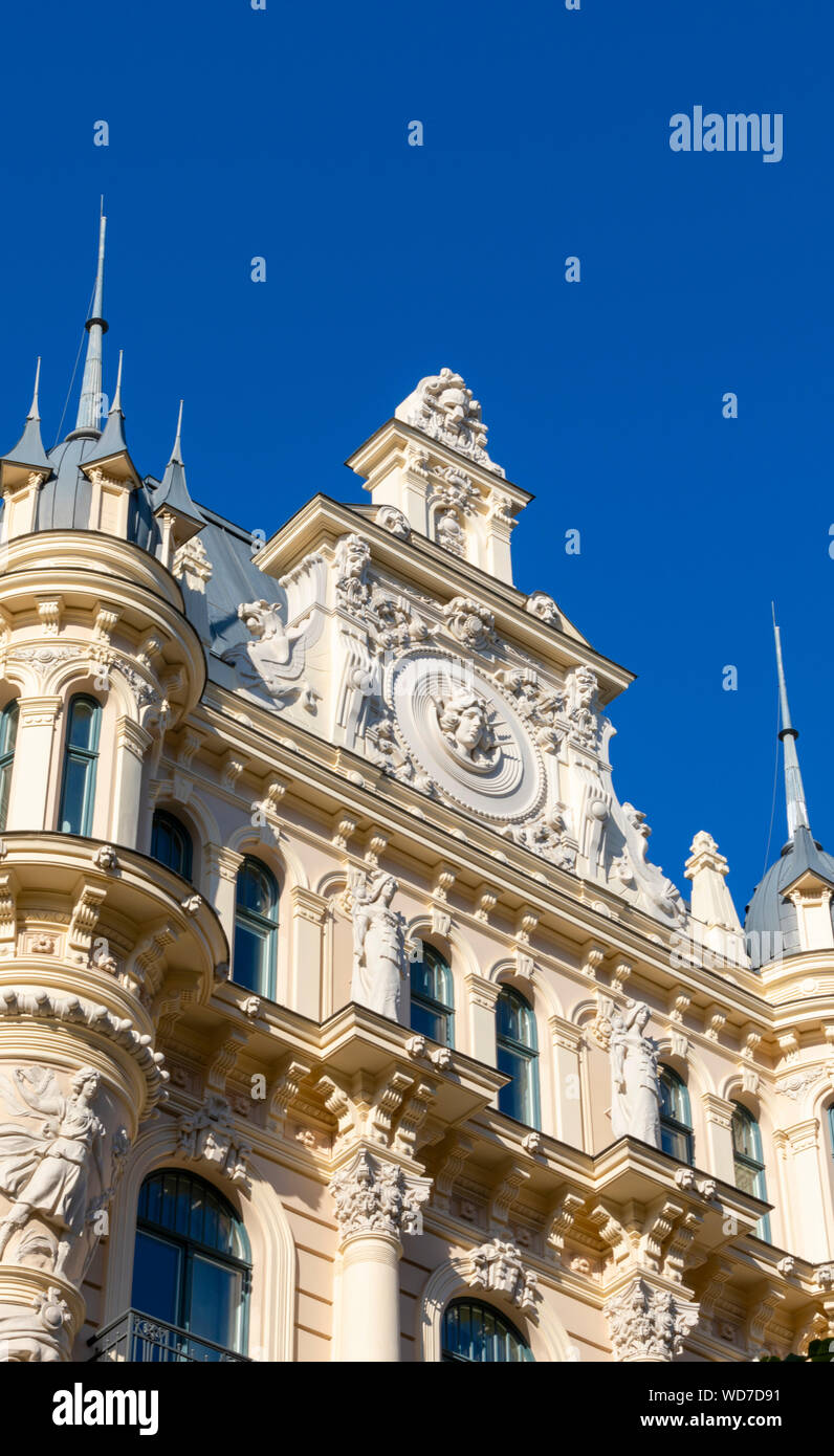 Art Nouveau Architecture on Albert Street, Riga, Latvia, Northern ...